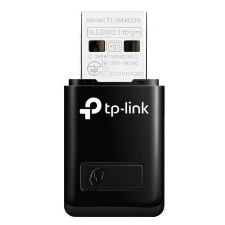 USB-адаптер беспроводной TP-Link TL-WN823N, черный, 300 Мбит/с