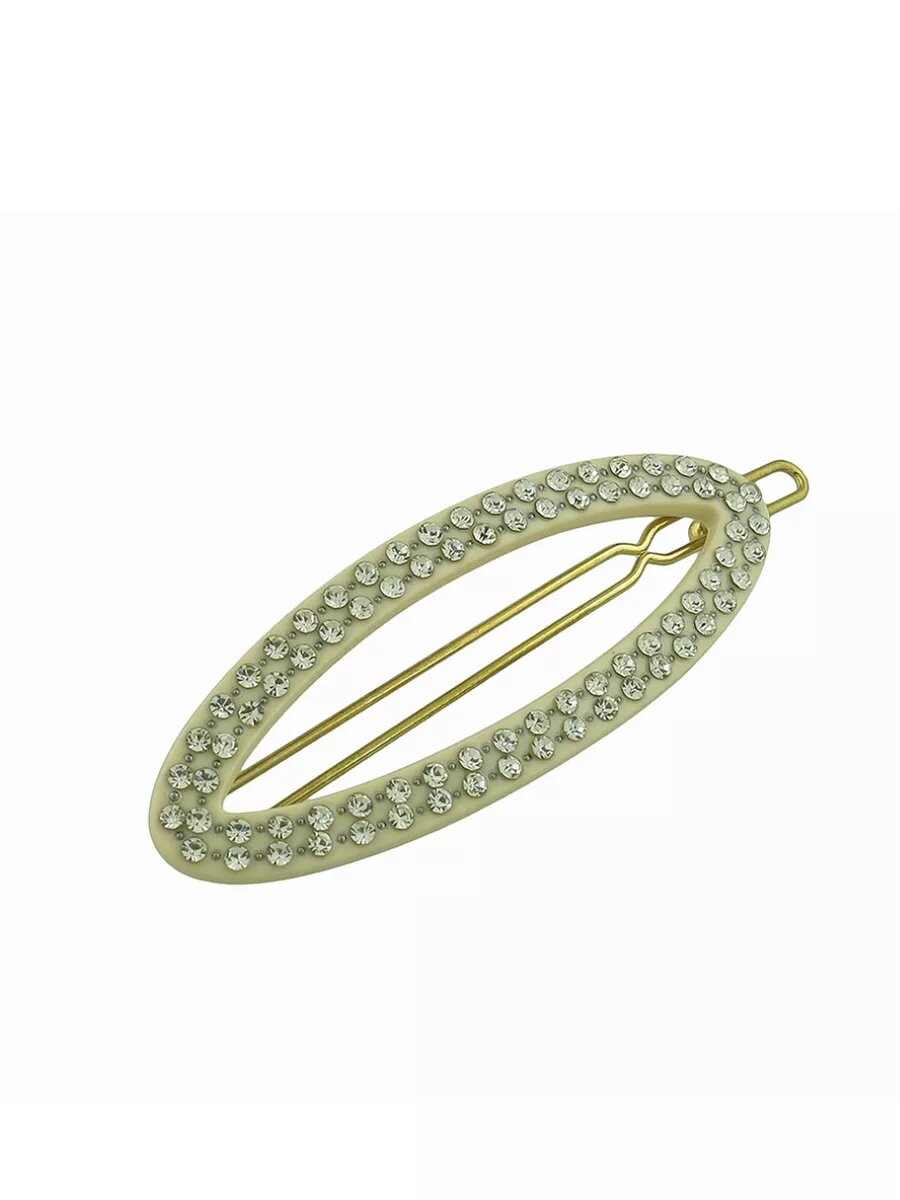 Приколка для волос Magie Accessoires, Франция, стразы, пластик, белая