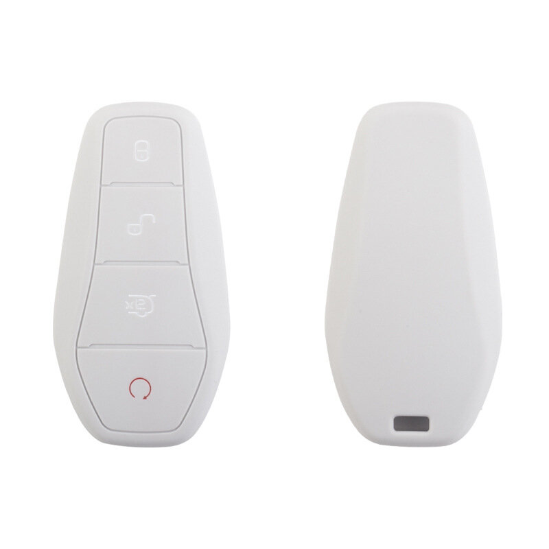Силиконовый чехол для автомобиля BYD Song Pro DM-i, Yuan Plus, Dolphin, Destroyer 05, Han EV, e2 - Серо-белый