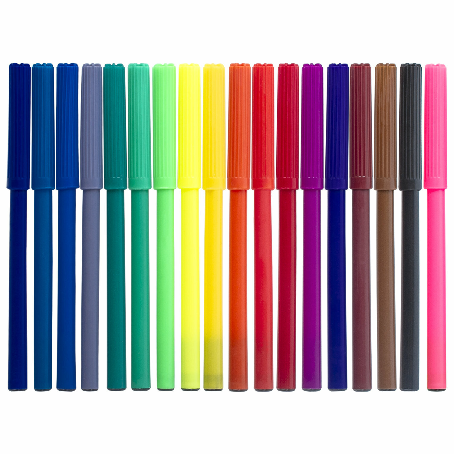 Упаковка 12 шт. Фломастеры пифагор, 18 цветов, вентилируемый колпачок, 151091