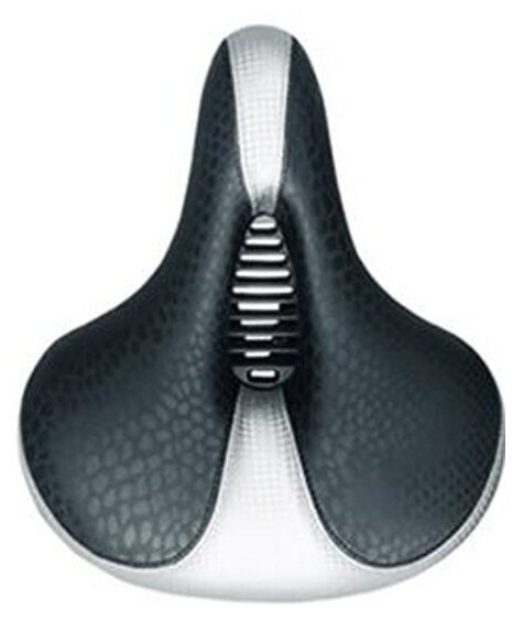 Седло Horst 00-170053, комфорт 250х230мм с вентиляцией, с замком, эластомерное, черное