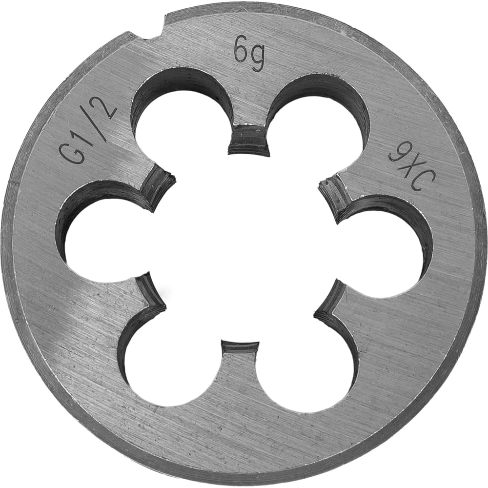 Плашка для нарезания правой трубной дюймовой резьбы BSPP, 1/2", сталь 9ХС, Gigant GT-0092