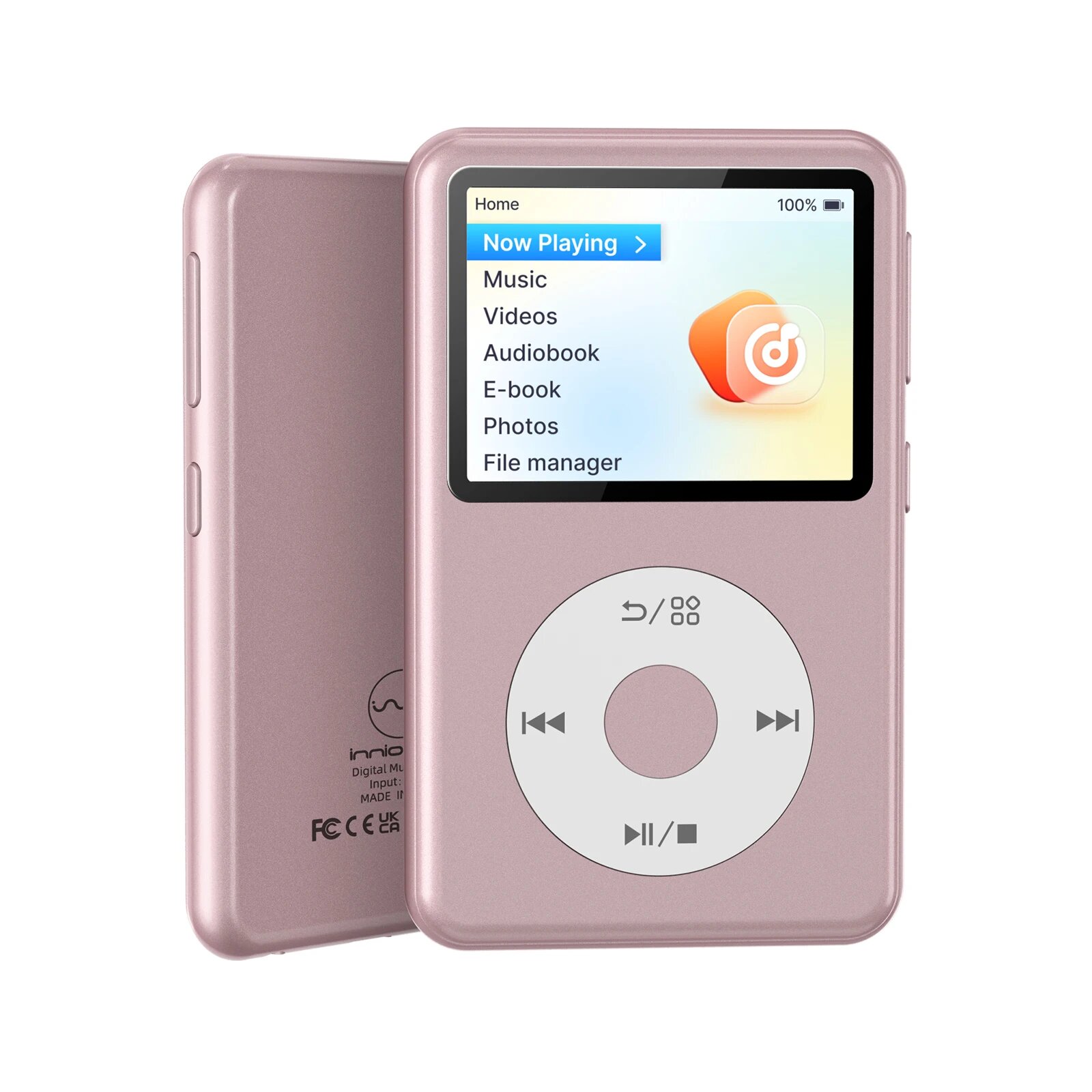 INNIOASIS Портативный MP3-плеер с Bluetooth Розовый, Pink