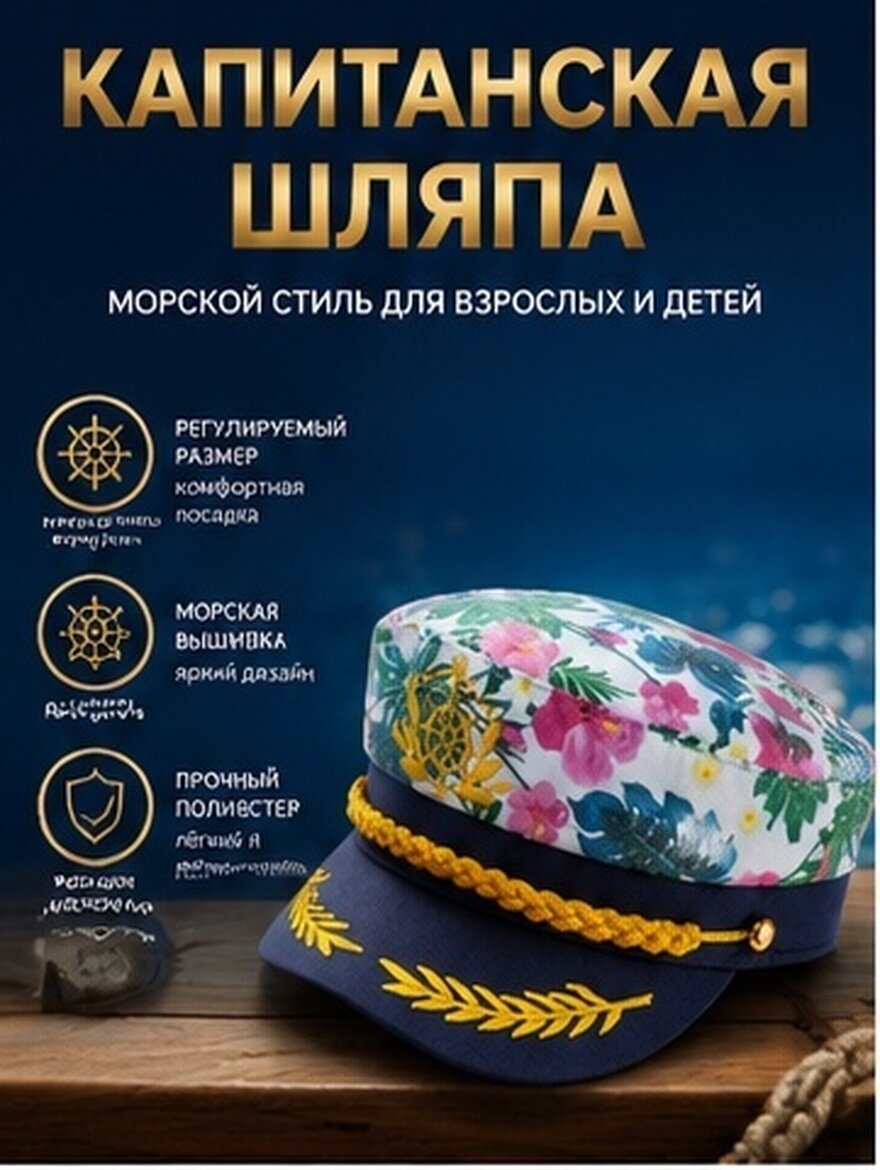Капитанские Шляпы SOIMISS С Адаптивным Размером Декоративные Морские Фуражки Для Взрослых И Детей Многоцветный