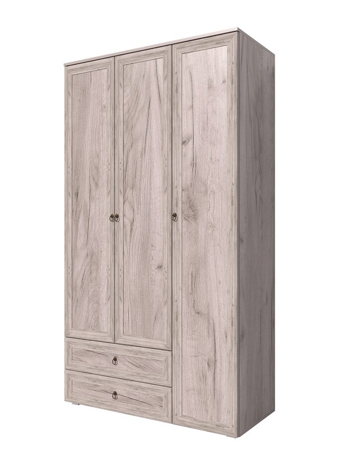 Шкаф трехстворчатый Алисия, 1200х525х2150, Дуб крафт серый 10996921