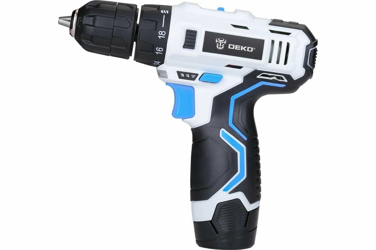 Аккумуляторная дрель-шуруповёрт DEKO GCD12DU3 SNOW WHITE SET1