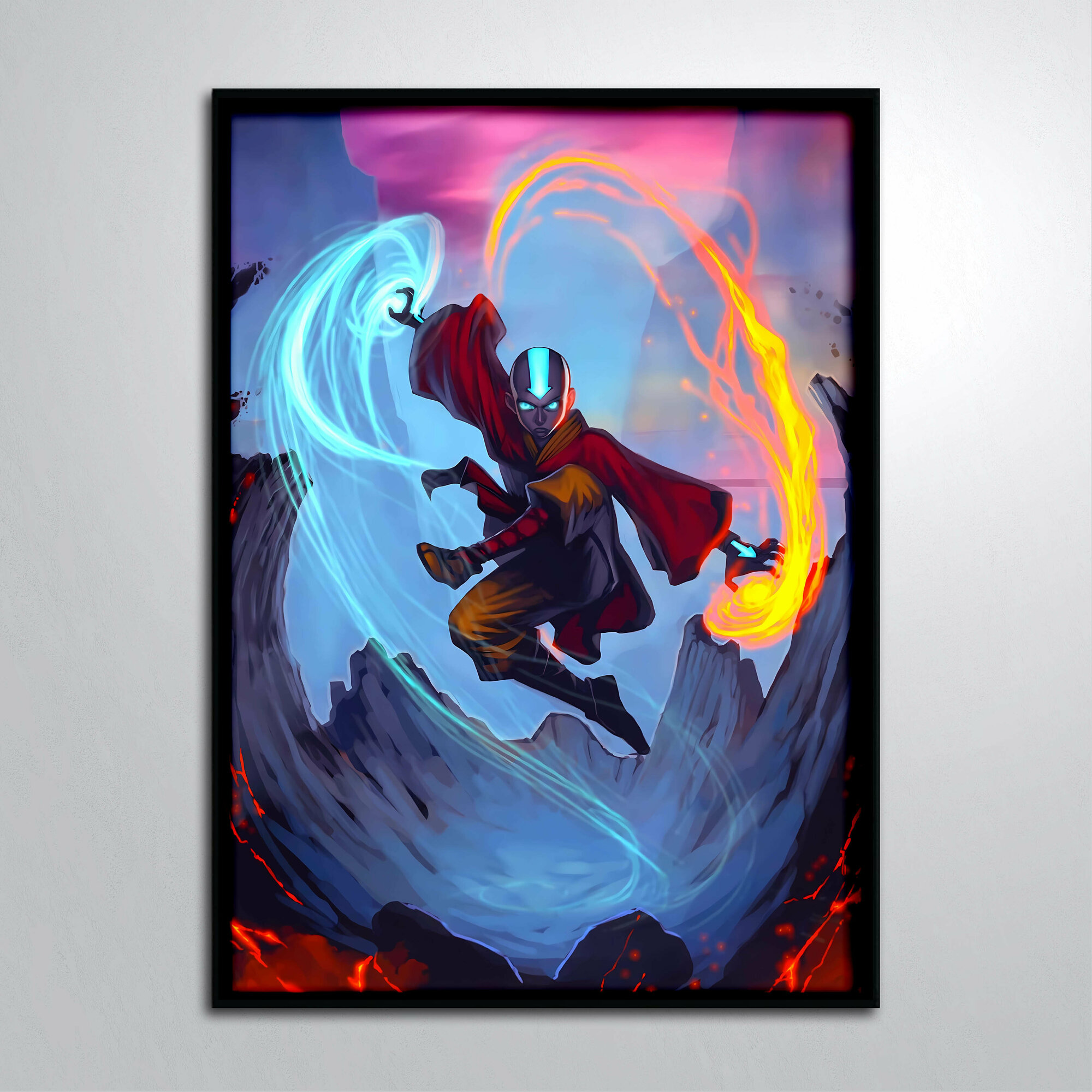 Постер без рамы/Аниме Аватар Легенда Об Аанге Полет Арт Avatar the Last Air Bender