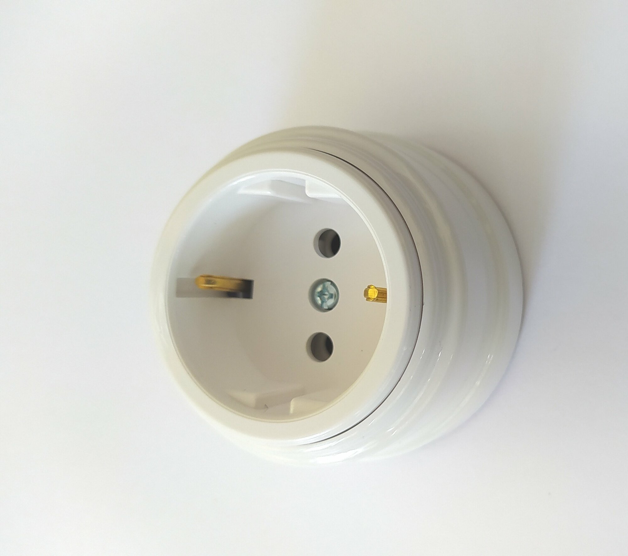 Розетка одноместная ретро с заземлением (2шт)