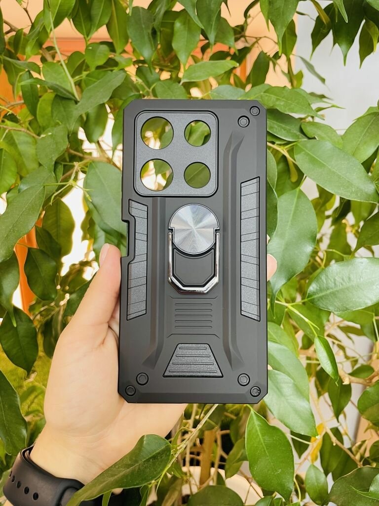 Чехол противоударный для Infinix Note 30 Pro / Инфиникс Ноте 30 Про military (Черный)