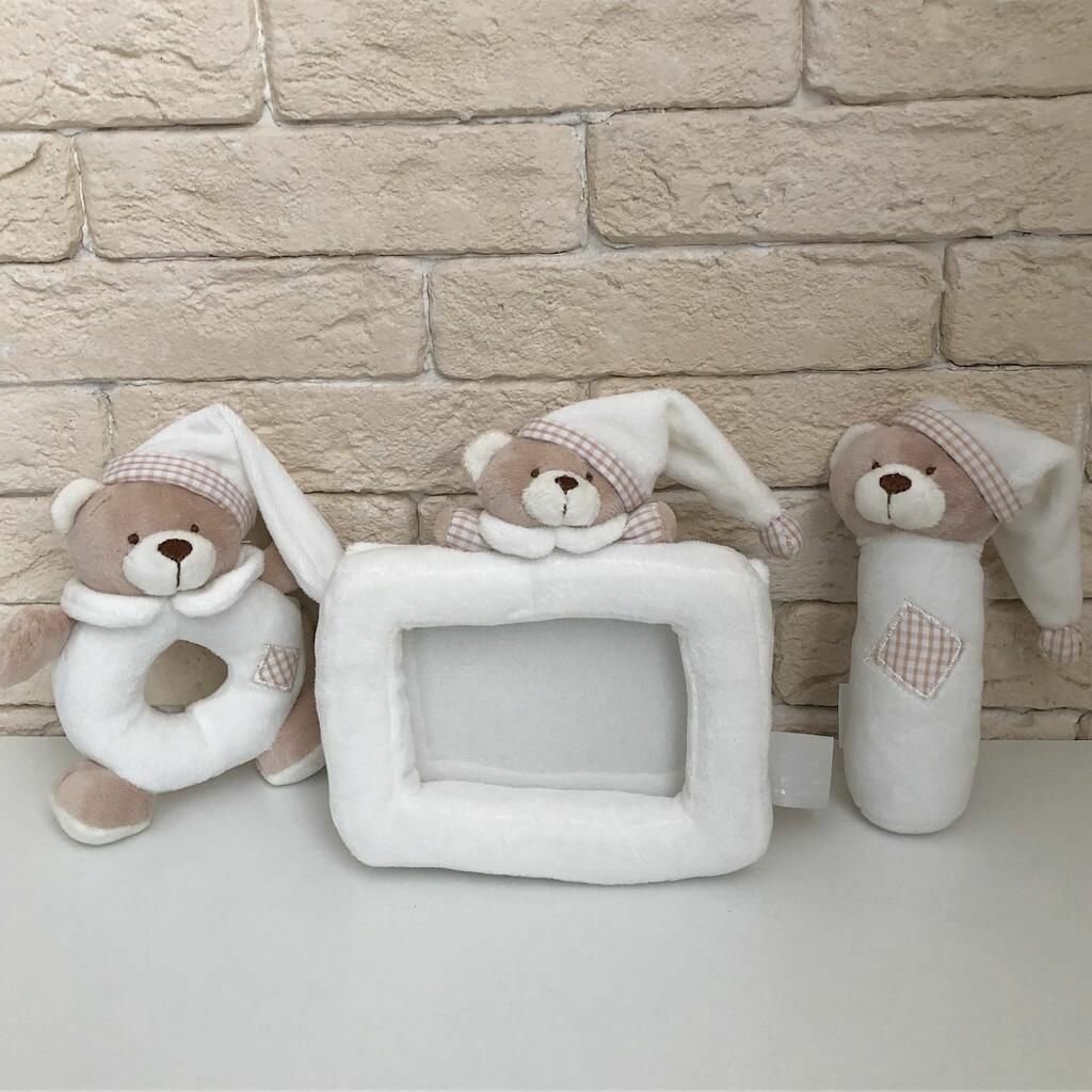 Набор с фоторамкой "Мишка Ми" молочный