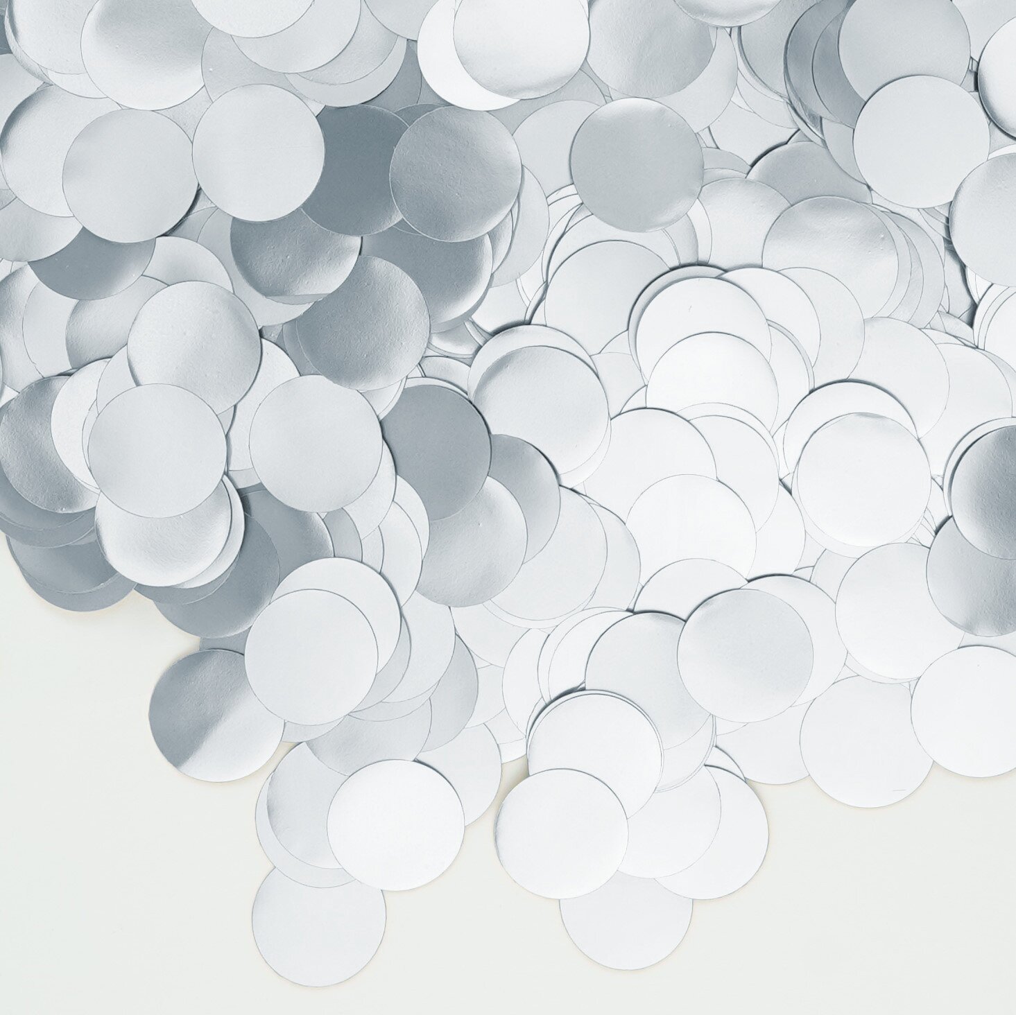 Конфетти фольга Круг, Серебро, Хром, 2 см, 50 г.