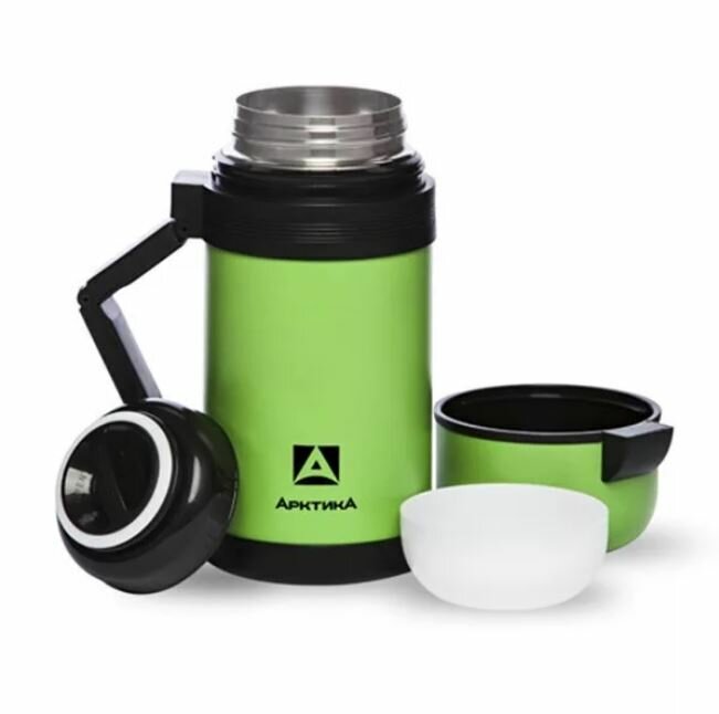 Термос Арктика (вакуумный, бытовой), 202-1000 (зелёный пластик), 1000 мл