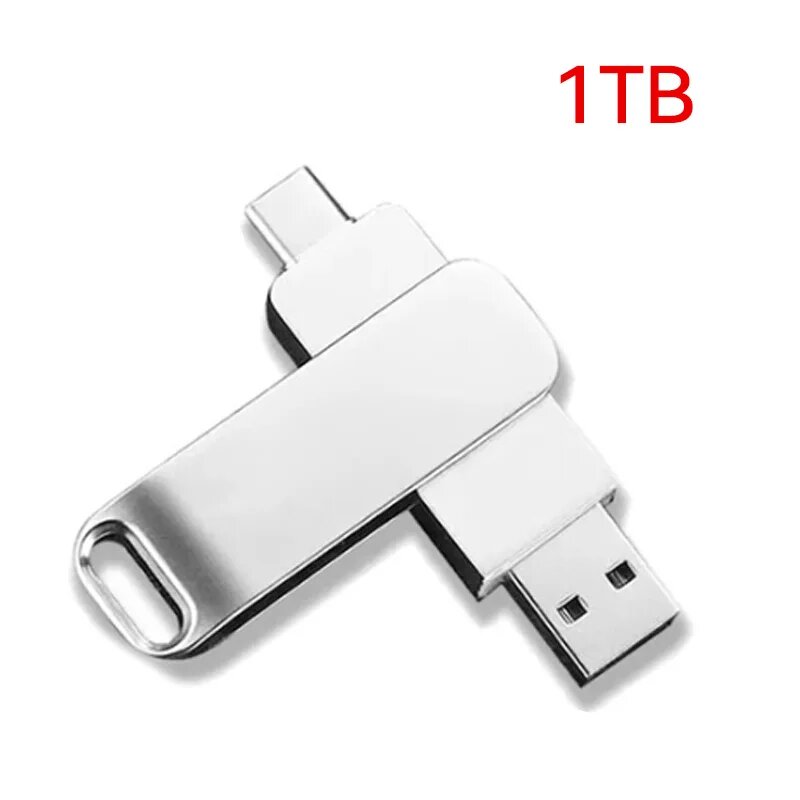 DIXSG металлический флэш-накопитель 2 ТБ USB 3.2 silver 1TB