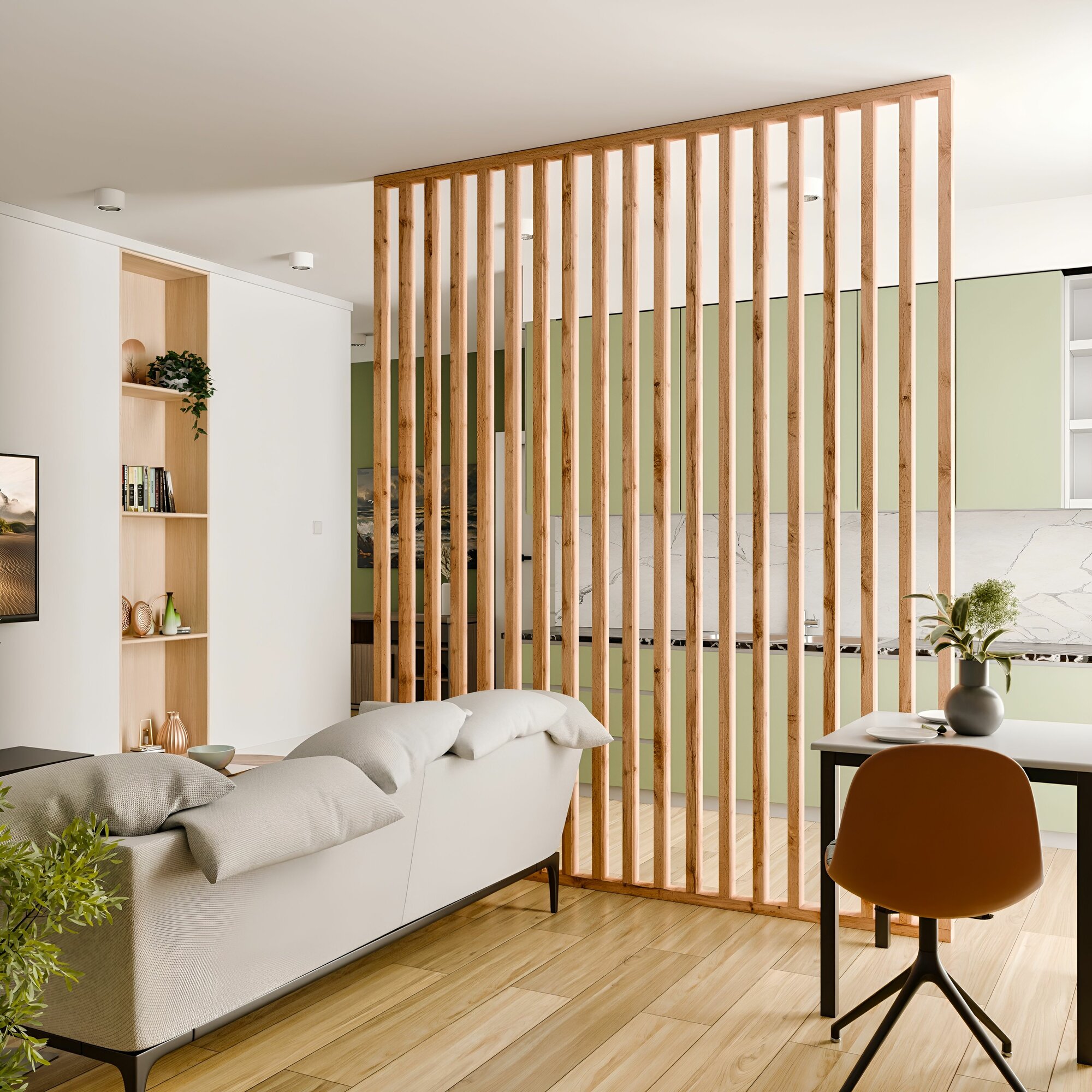 Перегородка REIKI club, ЛДСП, цвет дуб вотан, ширина 216,2 см