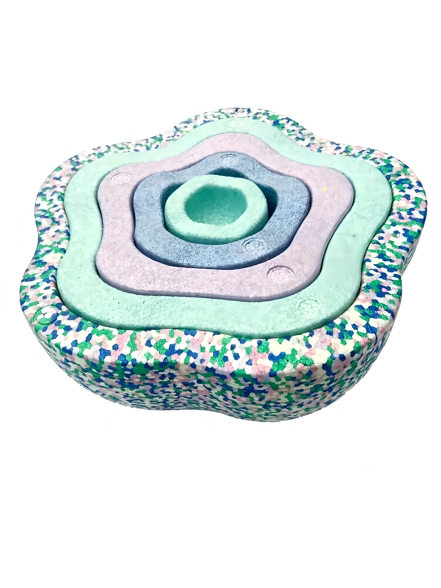 Балансир-набор, для развития моторики, 5 элементов, пластик, зеленый, фиолетовый, синий