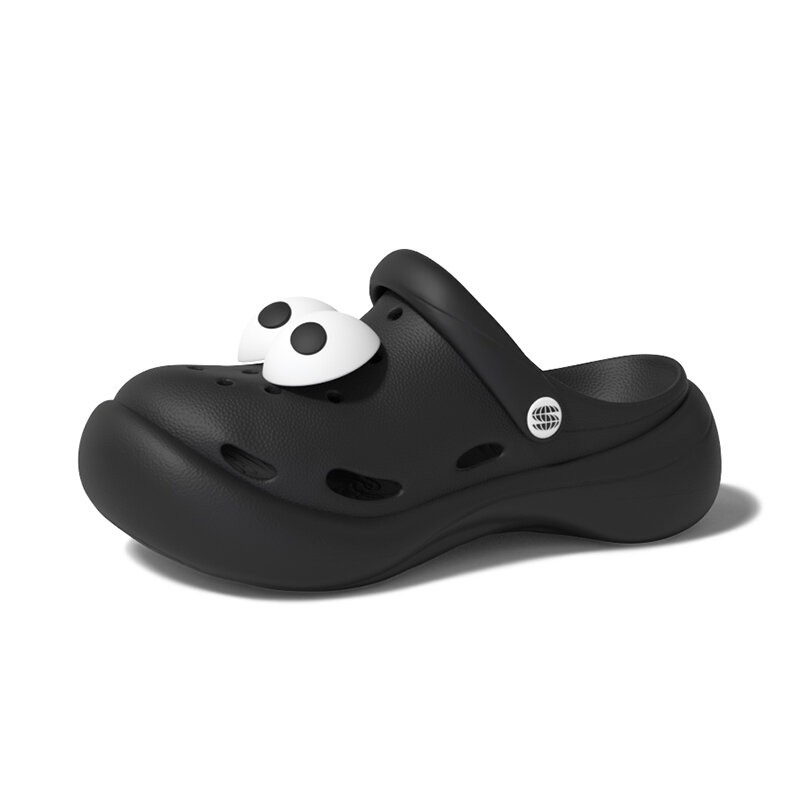 Клоги унисекс CHIKOKU Wave X Slant Eye Smile, titanium black 42 EU