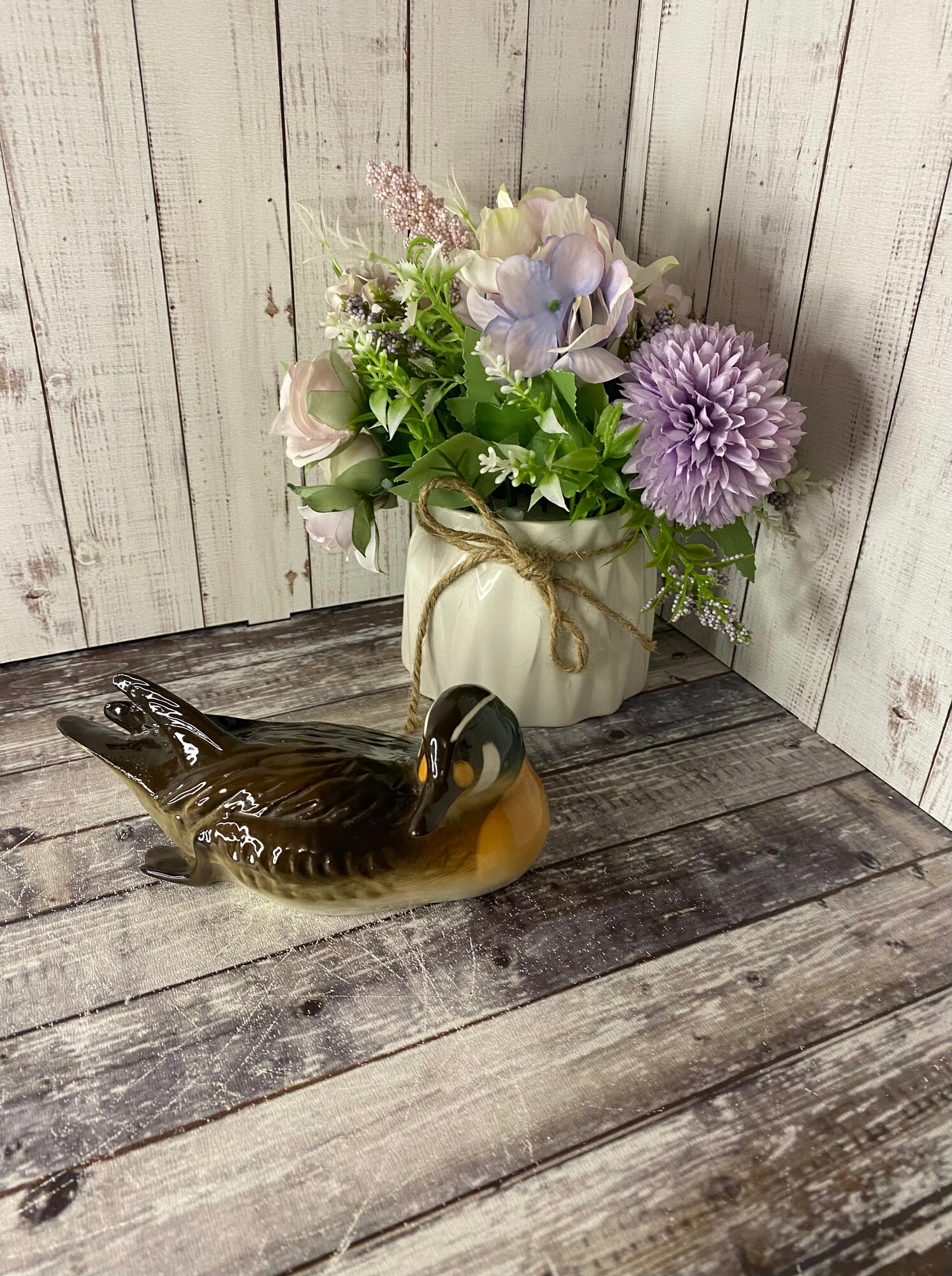 Статуэтка СССР Байкальская Утка Ленинградский фарфоровый завод, длина 15 см