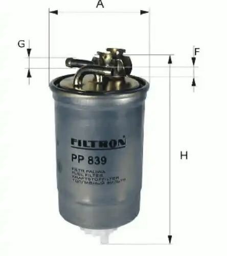 Топливный фильтр filtron pp 986/1 skoda fabia, seat ibiza, vw polo 1.9tdi 00>