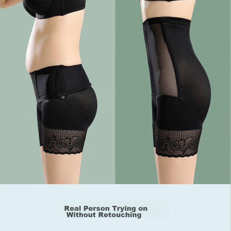 Langsha High-Waisted Tummy Control And Butt-Lifting Pants, Belly Slimming Shapewear, Postpartum Body Shaping Waist Trainer, Lightweight Summer Style, Black, Size L
