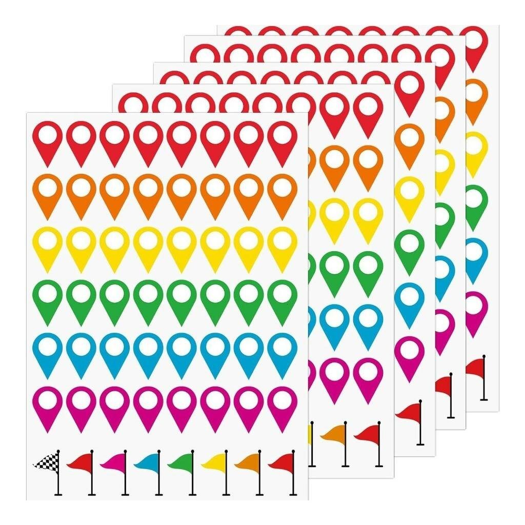 Адгезивные указатели для карт