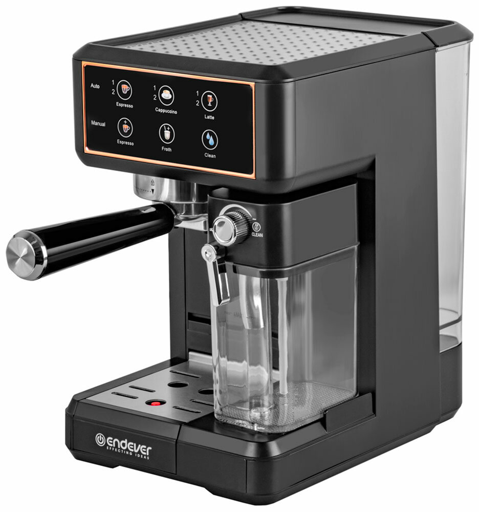 Кофеварка рожковая Endever Costa-1091, черная/стальной