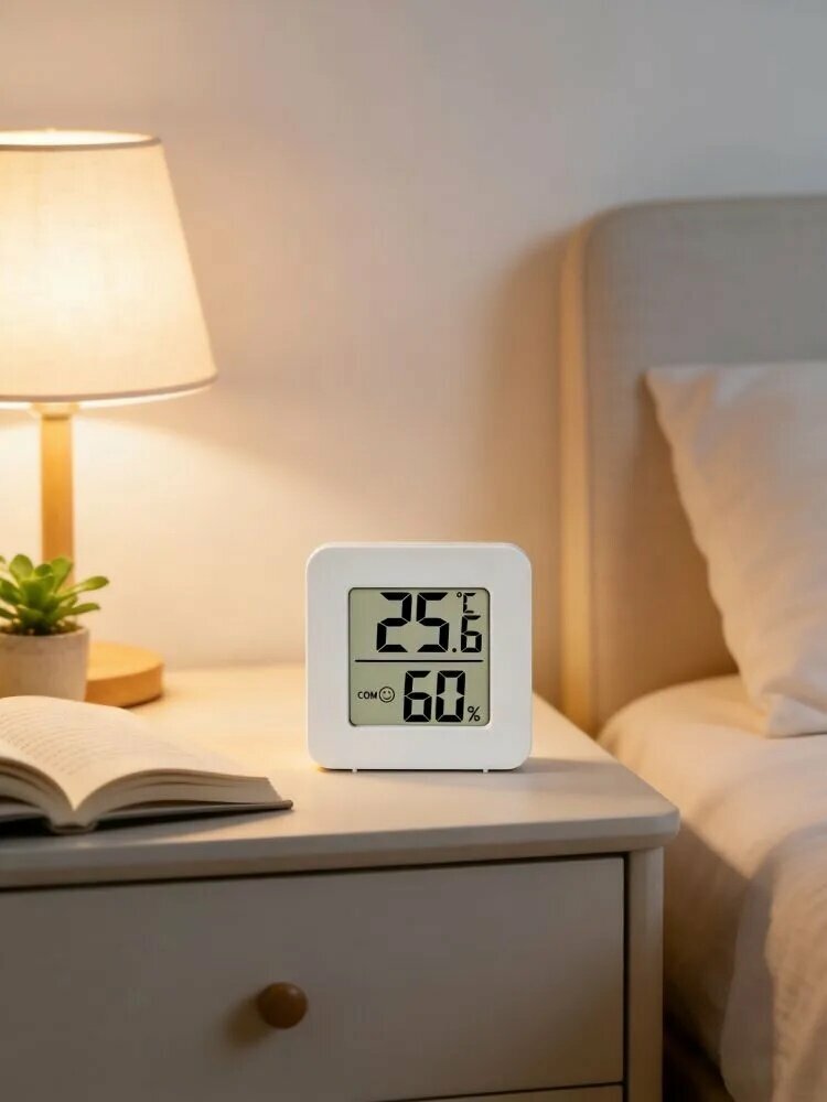 Термометр гигрометр комнатный электронный, цифровая мини метеостанция для дома и детской