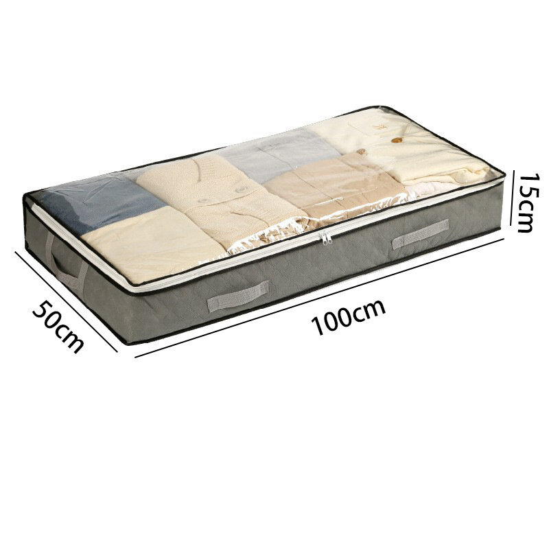 Оптовая продажа: утолщённый складной ящик для хранения под кроватью с большим отделением, плоский и складной домашний органайзер для одежды.