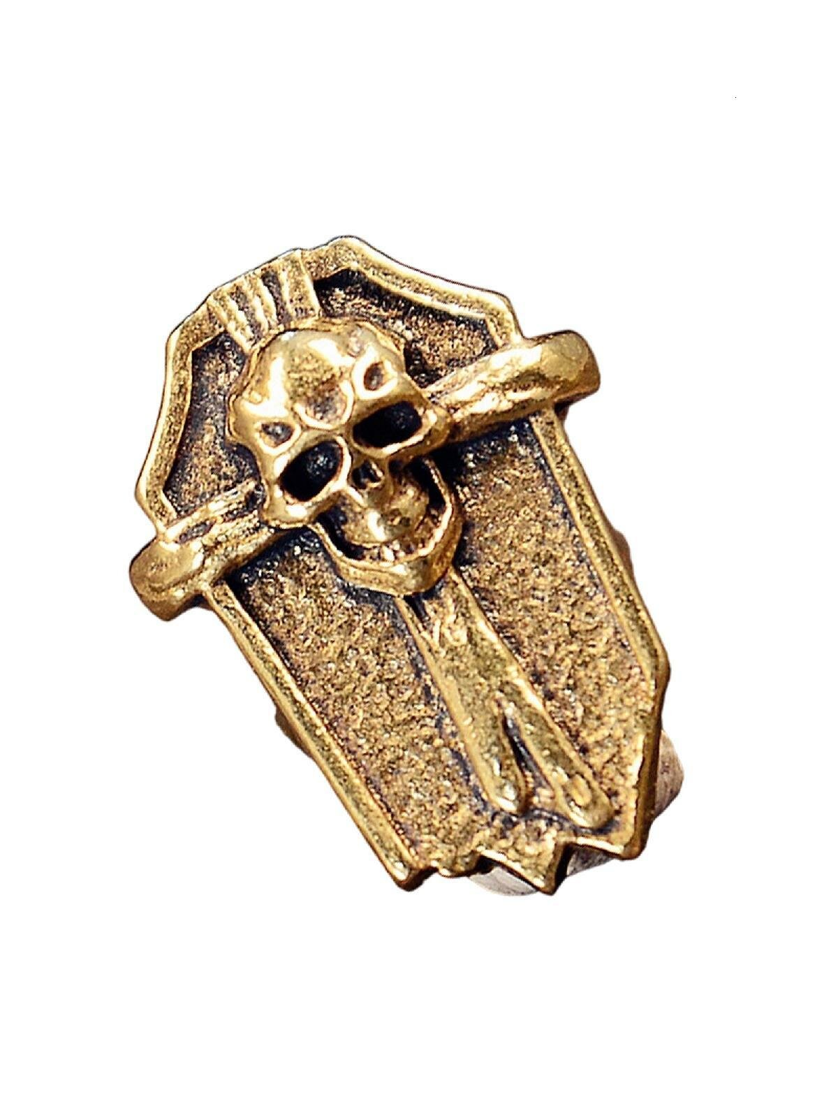 Ретро-кулон «Череп» из меди, Латунь