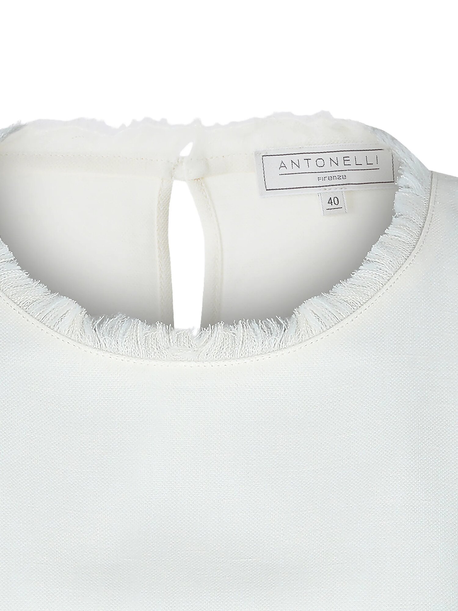Топ Antonelli Fringed-trim top, размер 46, white — фото 1
