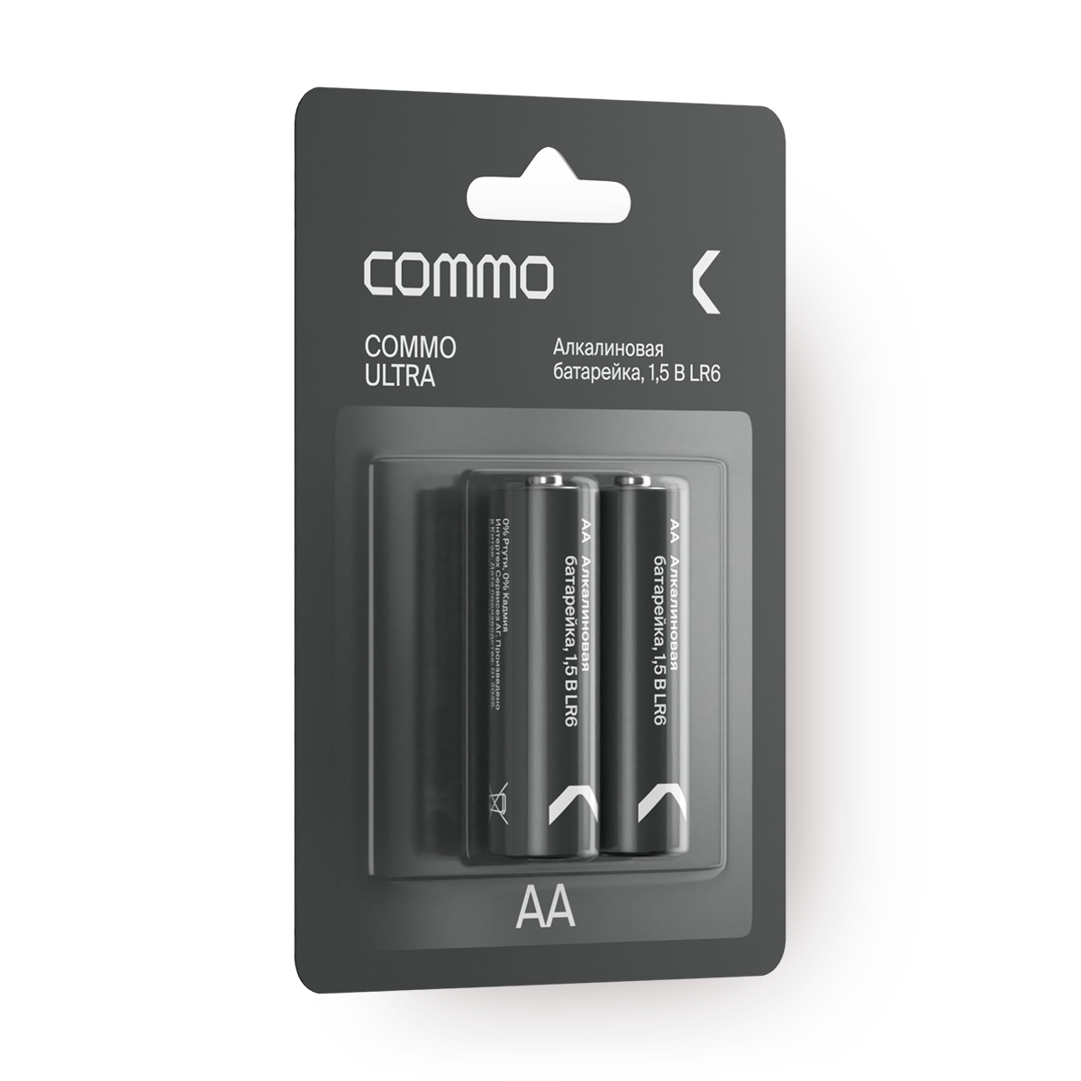 Батарейки Commo Ultra, алкалиновые (щелочные), AA, LR6, 2 шт