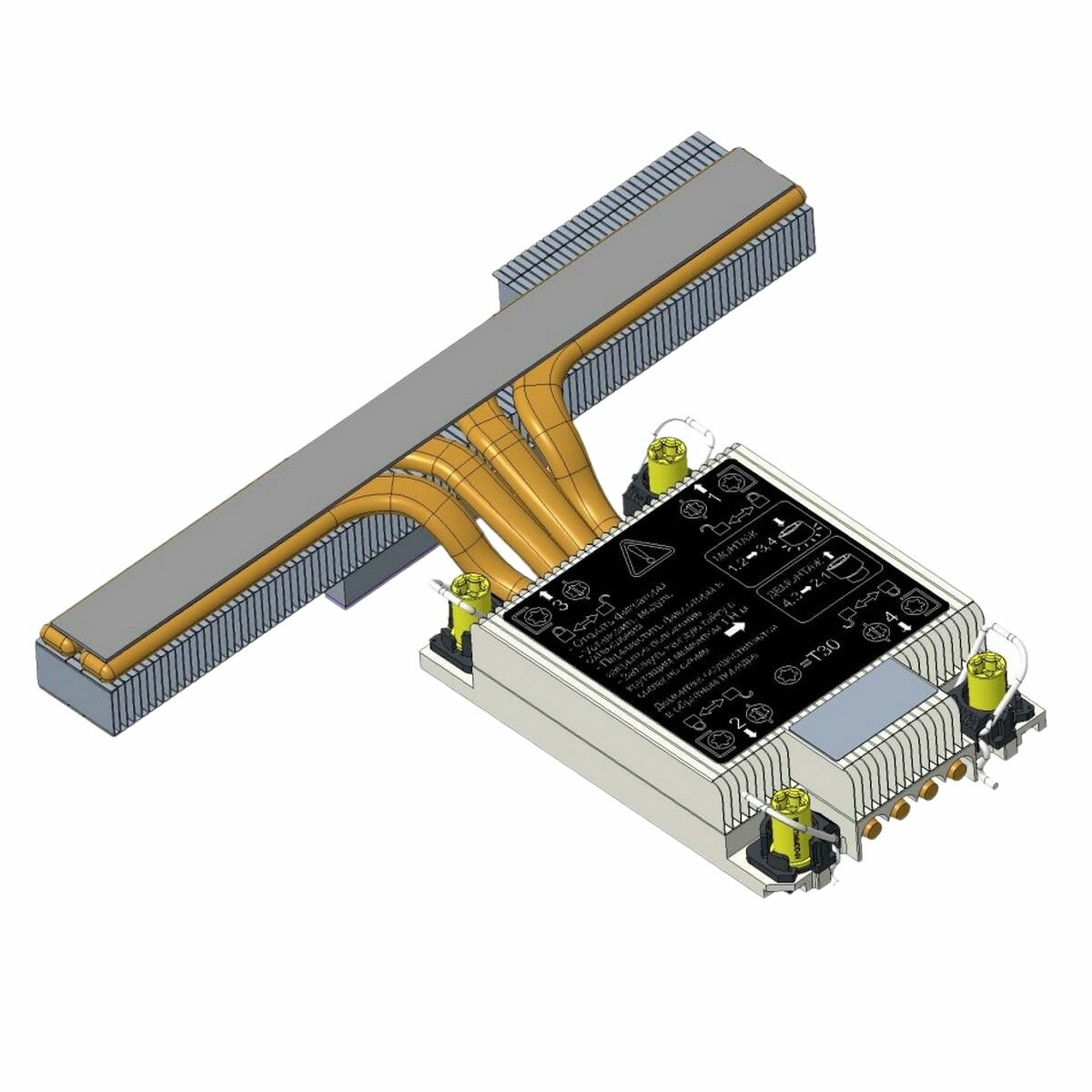 Пассивный кулер Deepcool SC112P1E22002-R Evac LGA4189 1U, правый