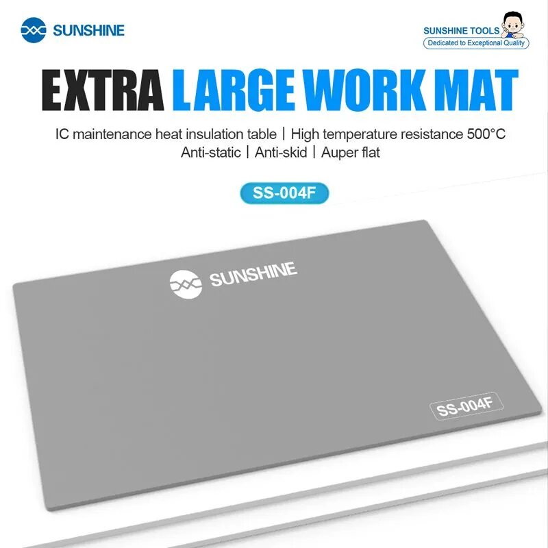 SUNSHINE SS-004F Большой силиконовый коврик для пайки, антистатическая теплоизоляционная рабочая накладка для инструментов для ремонта паяльной станции