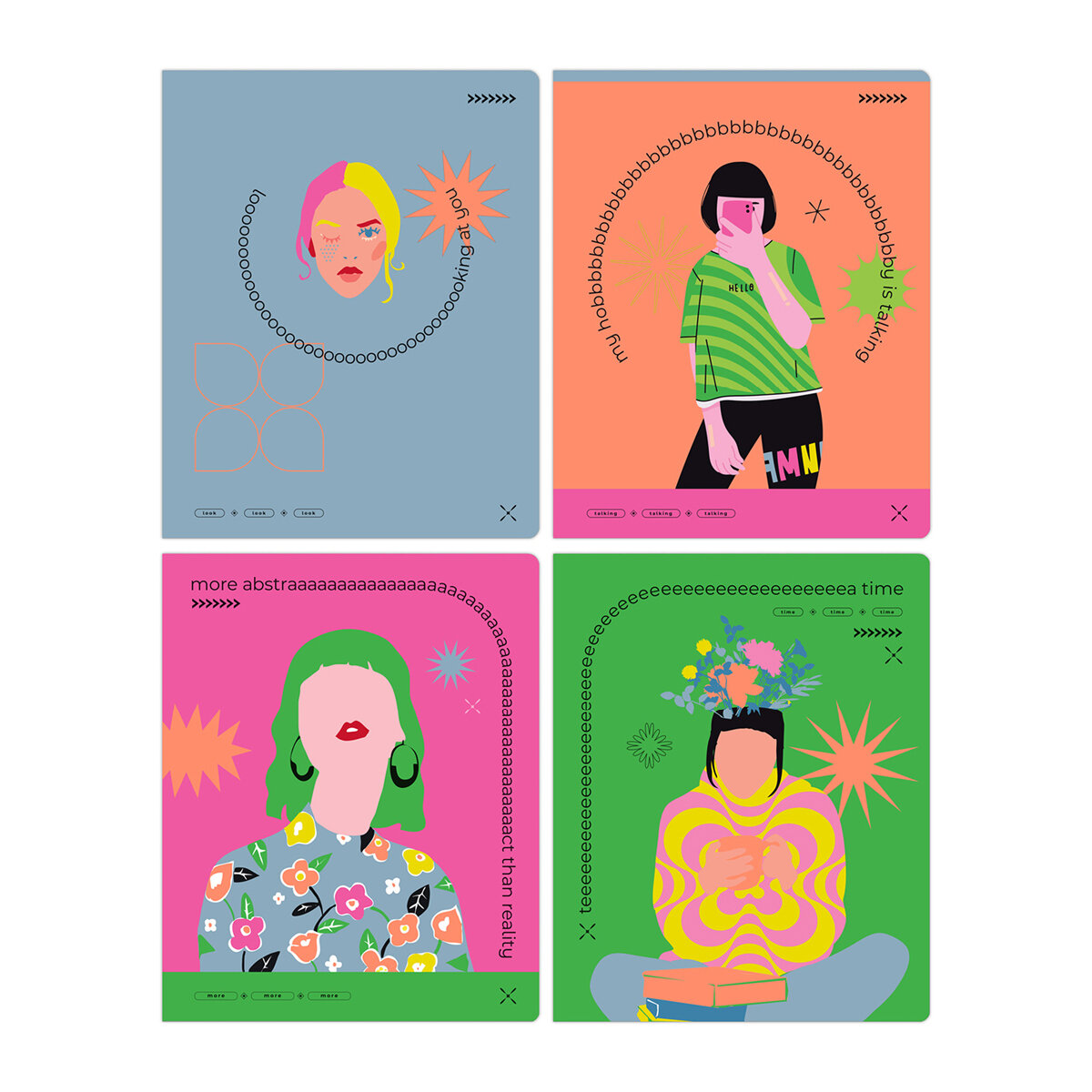 Комплект 192 шт, Тетрадь 48л, А5, линия BG "То, что я люблю", матовая ламинация, неоновый пантон