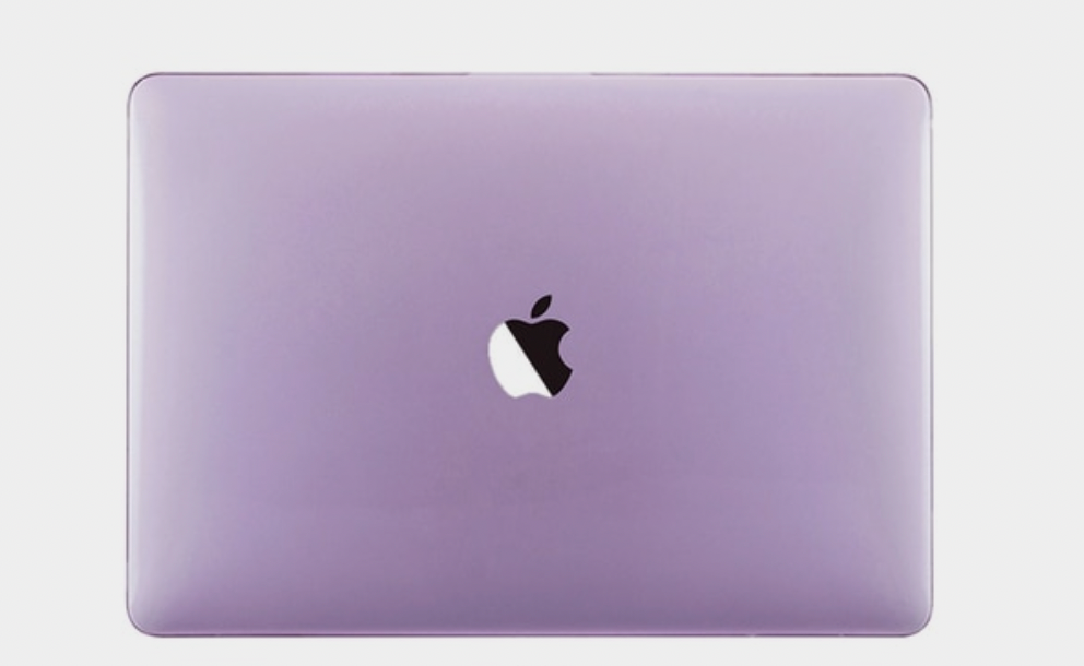Чехол пластиковый для Macbook Air 13 M2, фиолетовый прозрачный