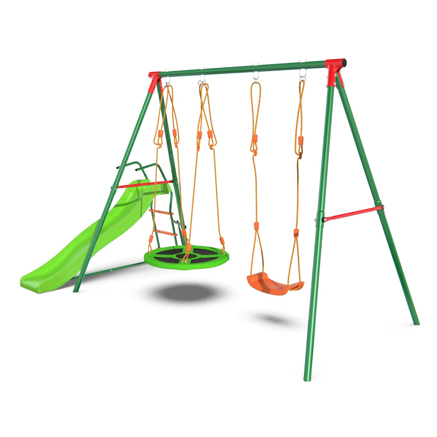 DFC Детский комплекс DFC MULTIPLAY качели: гнездо, верёвочные; горка
