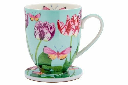 Кружка с подставкой Maxwell & Williams "Тюльпаны" в подарочной упаковке, 0.4л