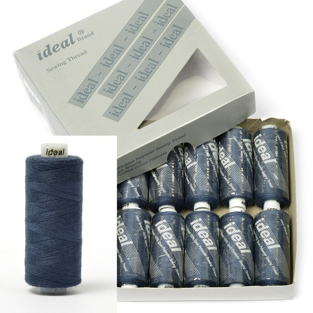 Нитки для шитья IDEAL (нитки швейные) 40/2 цв.252 синий (10 шт)