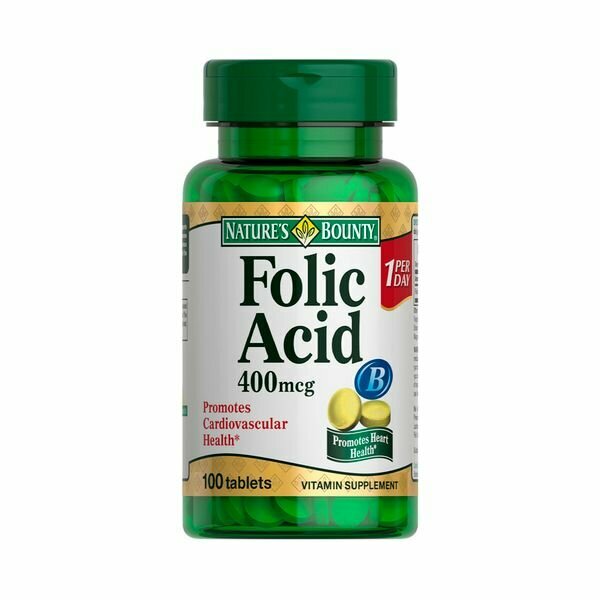 Фолиевая кислота Nature's Bounty/Нэйчес баунти таблетки 400мкг 100шт