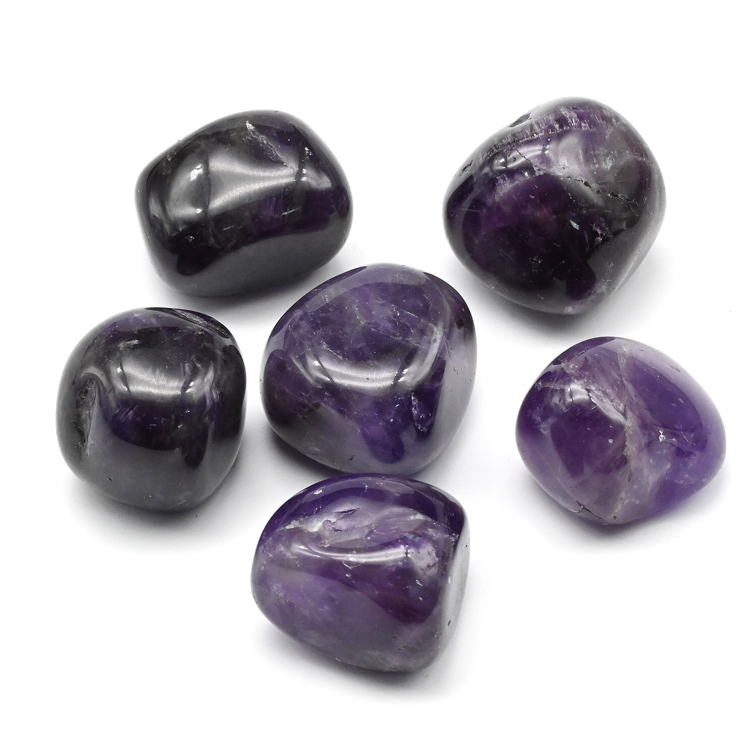 Аметист галтовка фракция 15-25мм, упаковка 100г .