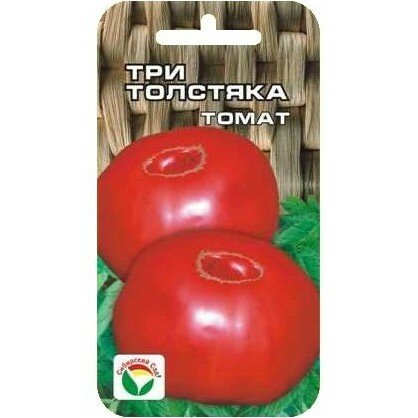 Семена томата "Три толстяка" 10 упаковок по 20 шт в каждой - среднеспелый крупноплодный сорт алтайской селекции. Масса плода до 800 гр.