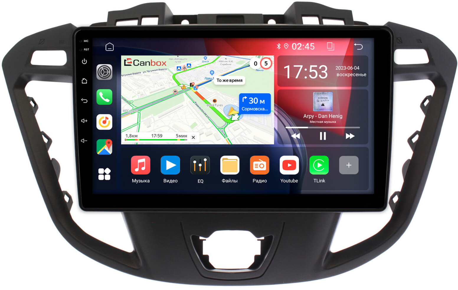 Штатная магнитола Ford Tourneo Custom, Transit Custom (2012-2023) (любой компл.) Canbox GT9-Tour-Cust 2/32 Android 10 (IPS, DSP, CarPlay)