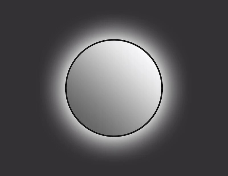 Зеркало Cersanit Eclipse 60 64146 с подсветкой Черное датчиком движения