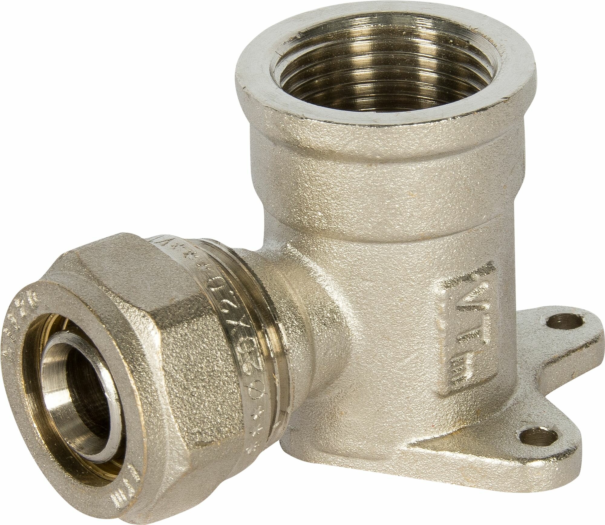 Водорозетка обжимная Valtec 20х3/4" мм никелированная латунь VTm.354. N.002005