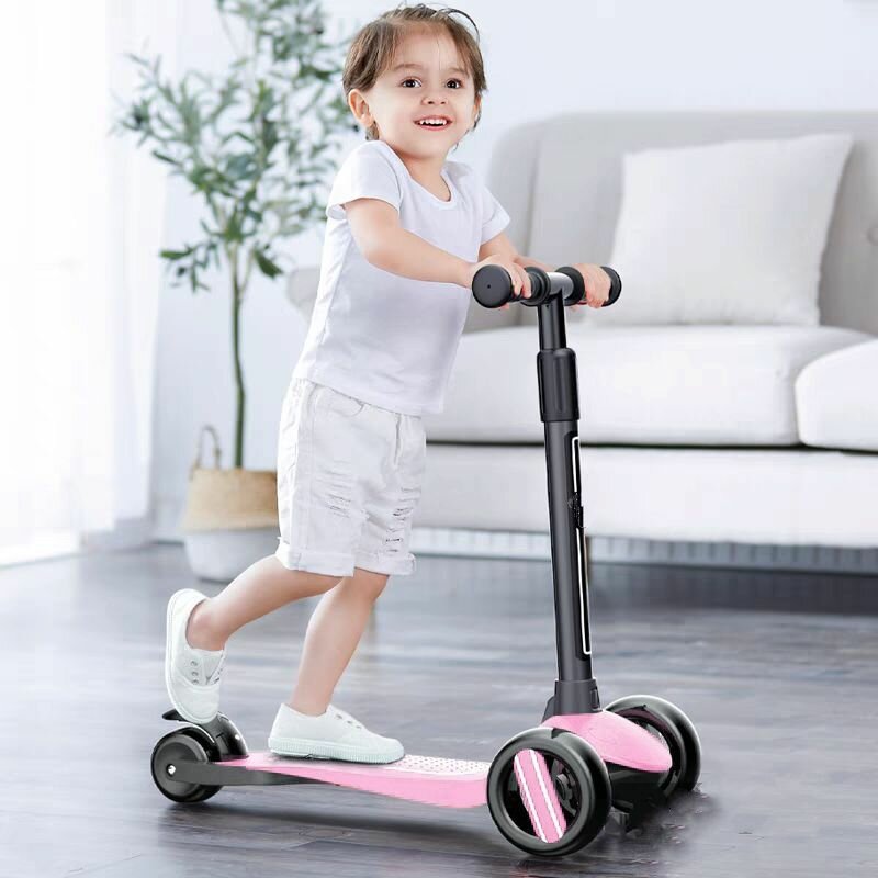 Самокат детский трехколесный Danki Power от 2 до 6 лет, Розовый цвет