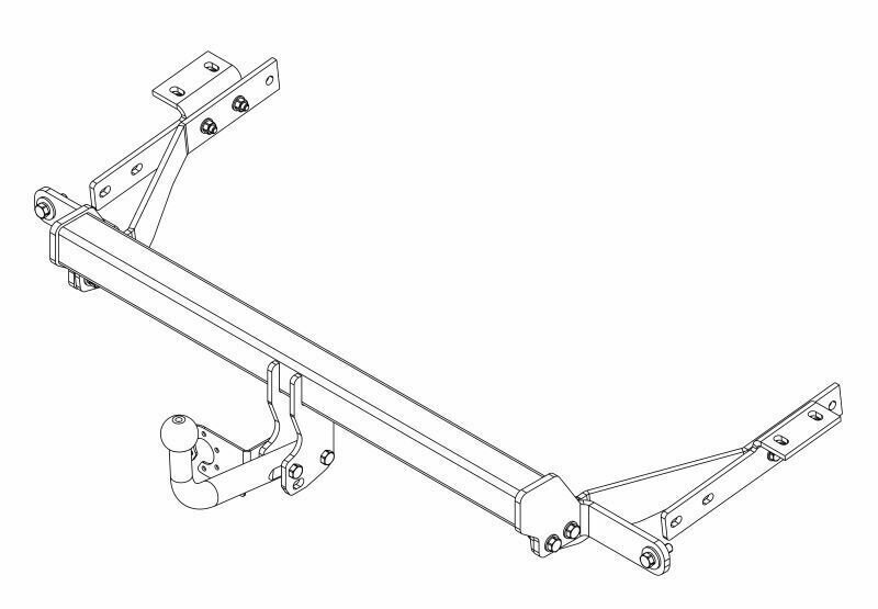 Фаркоп Avtos на PEUGEOT PARTNER (2008)(паспорт и сертификат в комплекте)(без электрики)PE 01 (90x20x16)