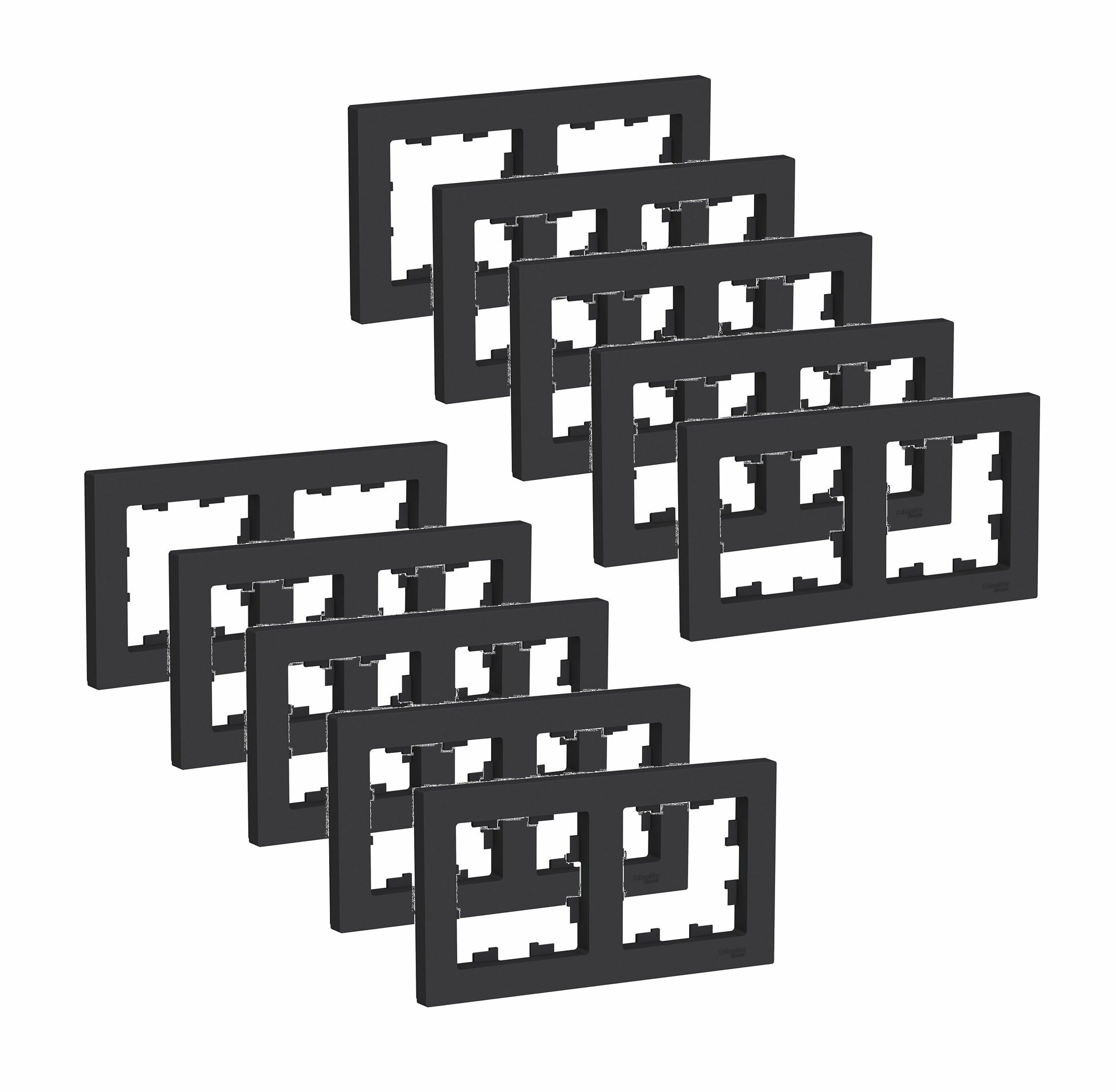 Рамка 2 поста Schneider Electric ATLASDESIGN, карбон ATN001002 10 штук