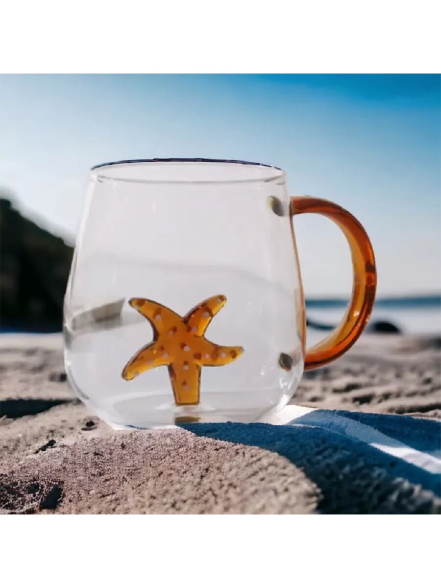 Кружка с фигуркой внутри (морская звезда)