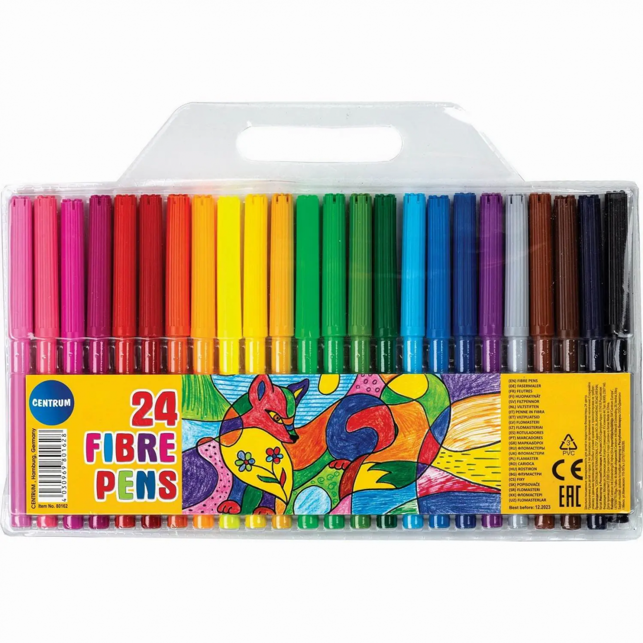 CENTRUM Фломастеры 24 цвета на водной основе 80162