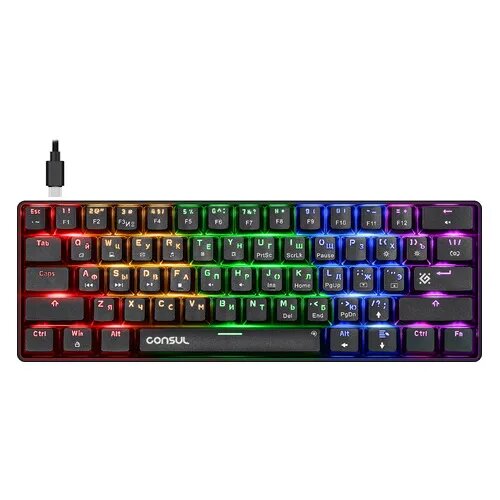 Клавиатура Defender Consul GK-220 RU, USB, черный [45220]