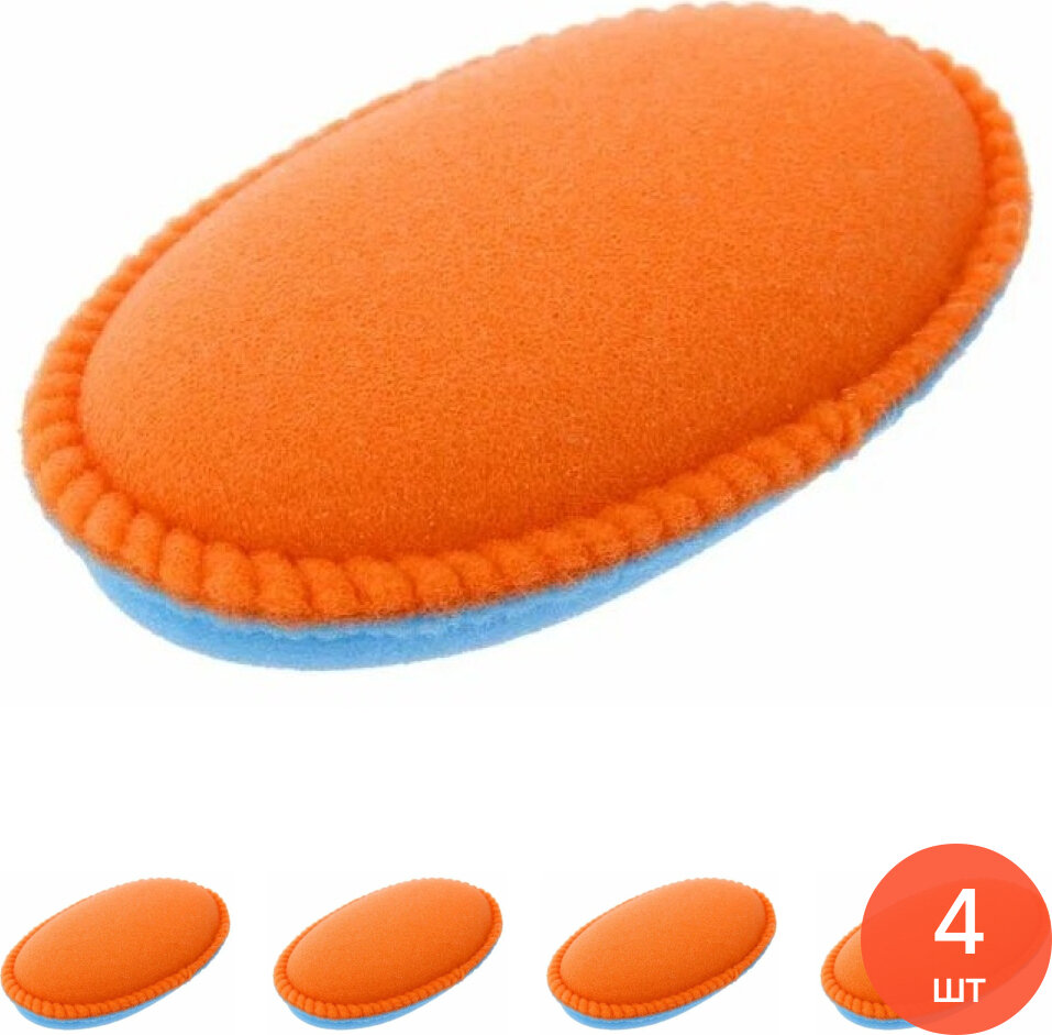 Мочалка для тела Pride / Прайд Том и Джерри детская поролон 155х100х40мм / губка для душа (комплект из 4 шт)